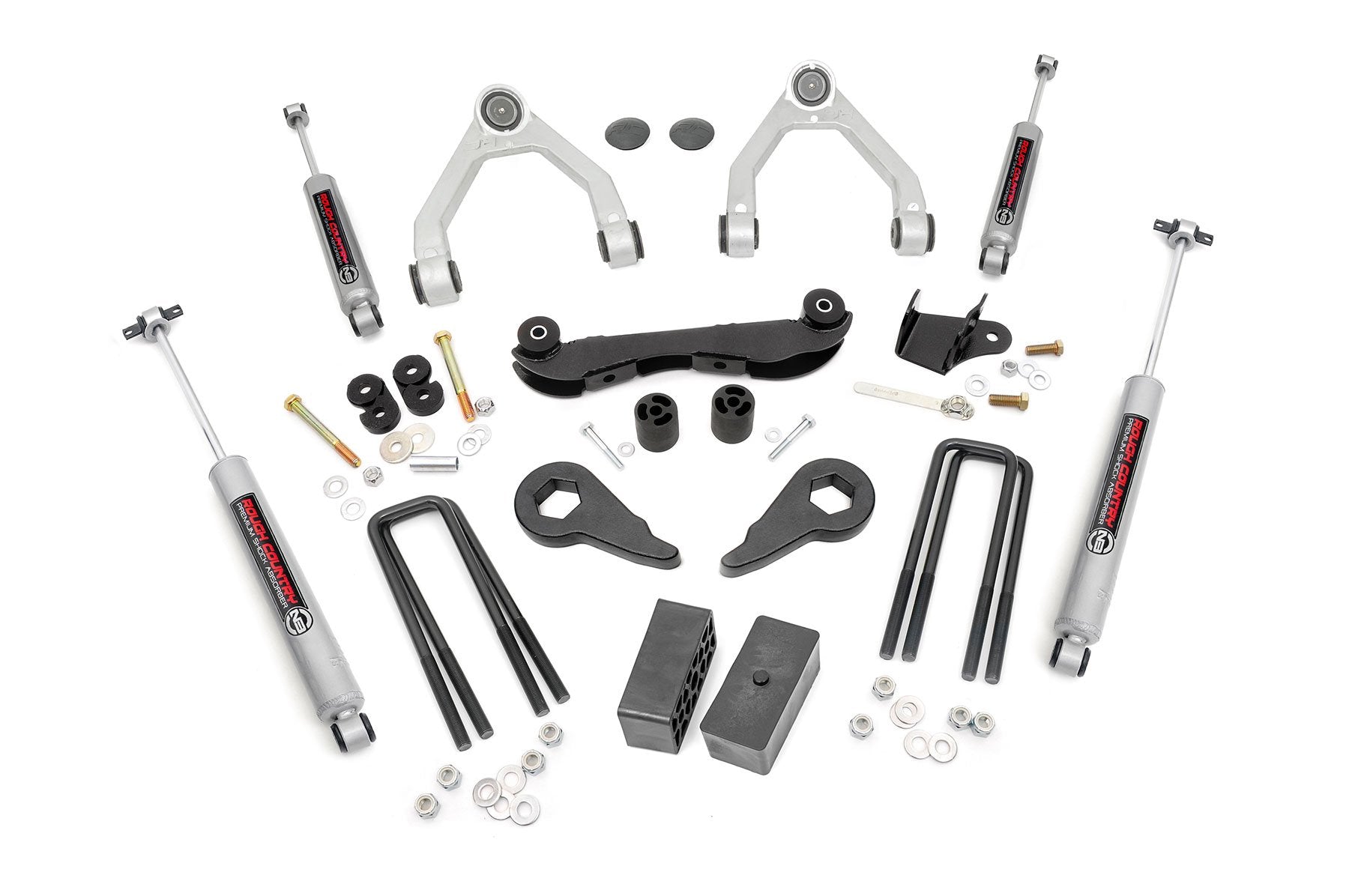 Rough Country 2-3 Inch Suspension Lift Kit Rear Blocks 95-99 Tahoe/Yuk ...