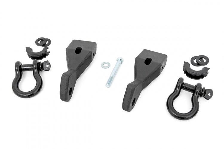 Rough Country Tow Hook to Shackle Conversion Kit w/D-Ring & Rubber Iso ...