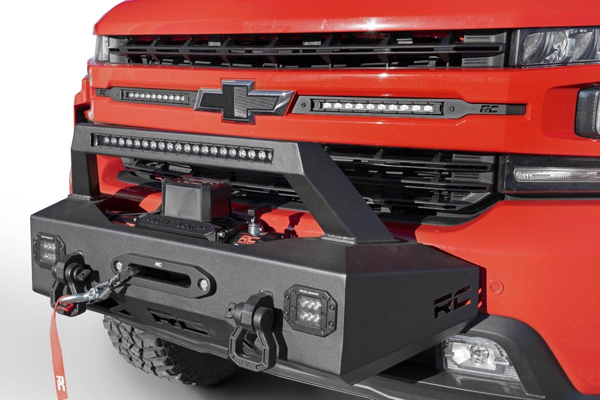 Rough Country Silverado 1500 EXO Winch Mount System For 19-Pres Chevro ...