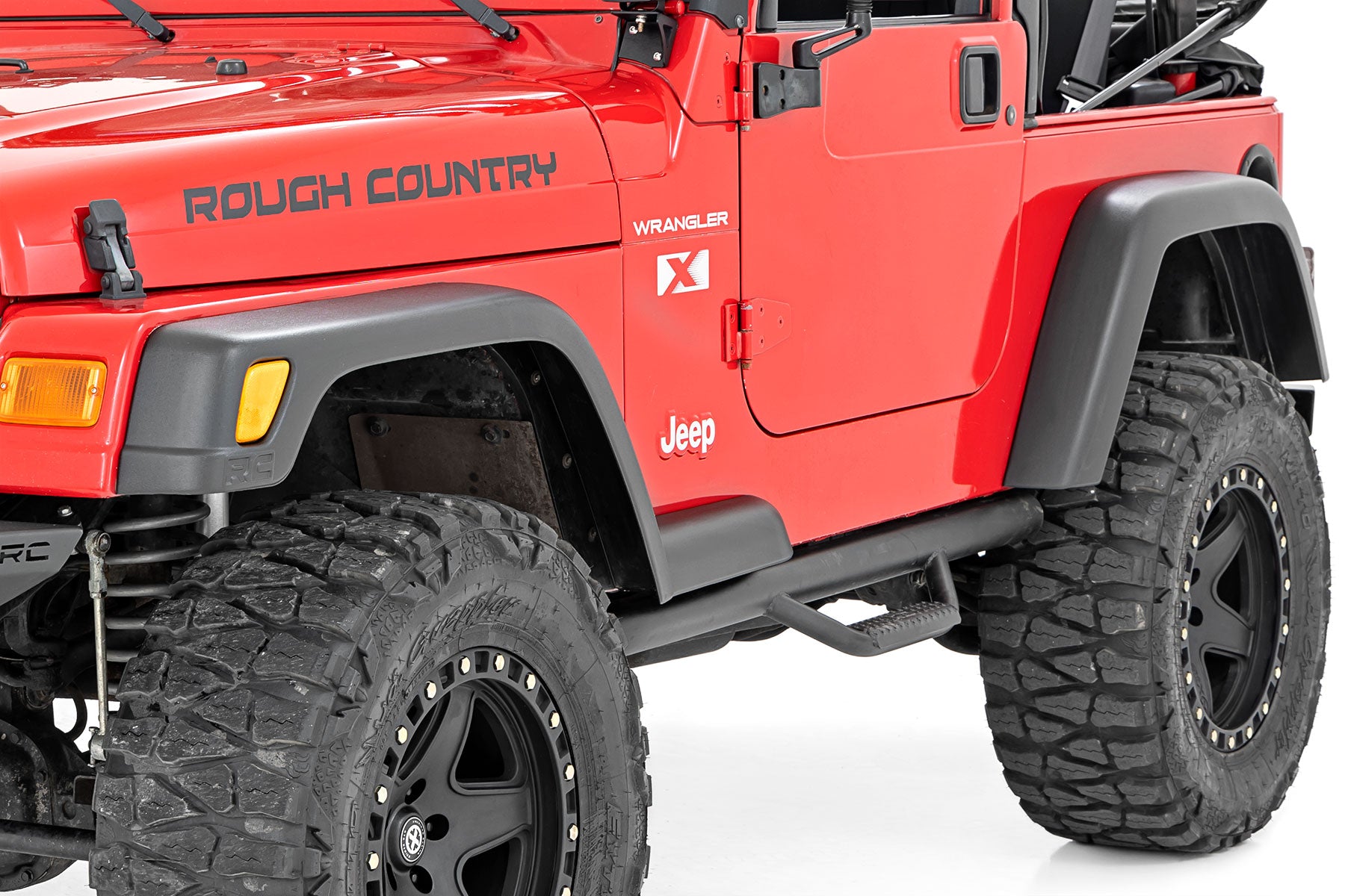 Rough Country Fender Flare Kit 5.5 Inch Wide 97-06 Jeep Wrangler TJ 4W ...